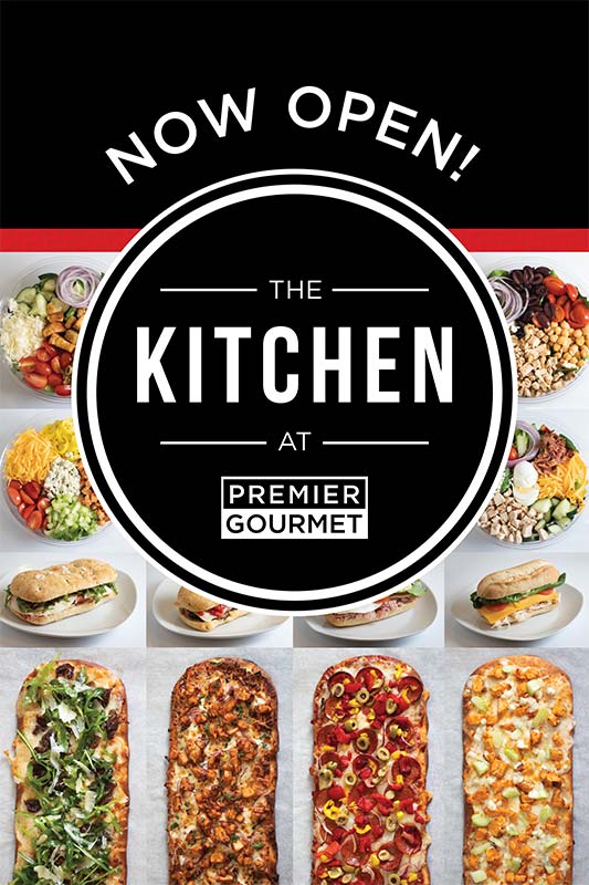 The Kitchen at Premier Gourmet: Artisanal Flat-Bread Pizzas, Sandwiches ...